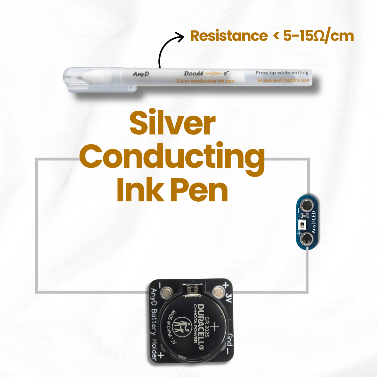 Create Circuits Without Wires Using AnyD’s Silver Conducting Ink Pen – AnyD